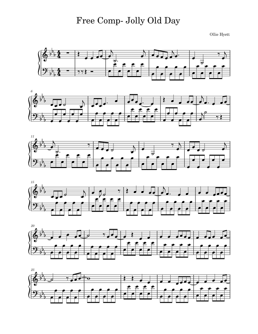Free Comp Sheet music for Piano (Solo) Easy | Musescore.com