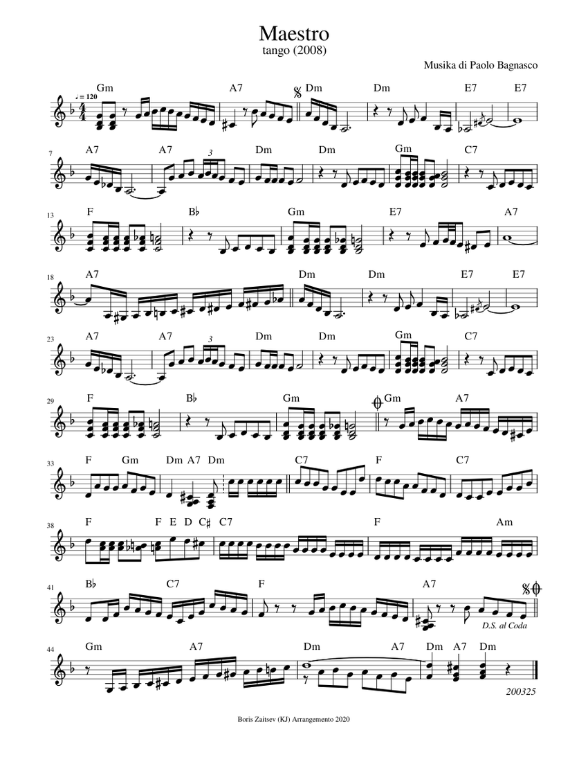 Maestro Sheet music for Accordion (Solo) | Musescore.com