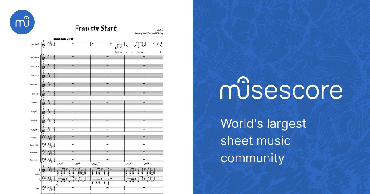 From The Start Big Band Arrangement Sheet Music with Chords for Piano ...