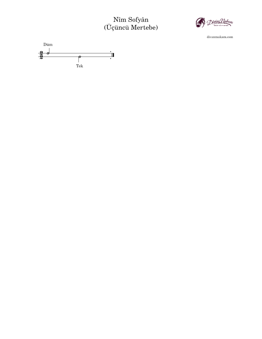 Nîm Sofyân - Üçüncü Mertebe Sheet music for Hand clap (Solo ...