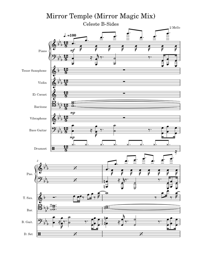 Mirror Temple (Mirror Magic Mix) – 2 Mello with correct tempo Sheet ...
