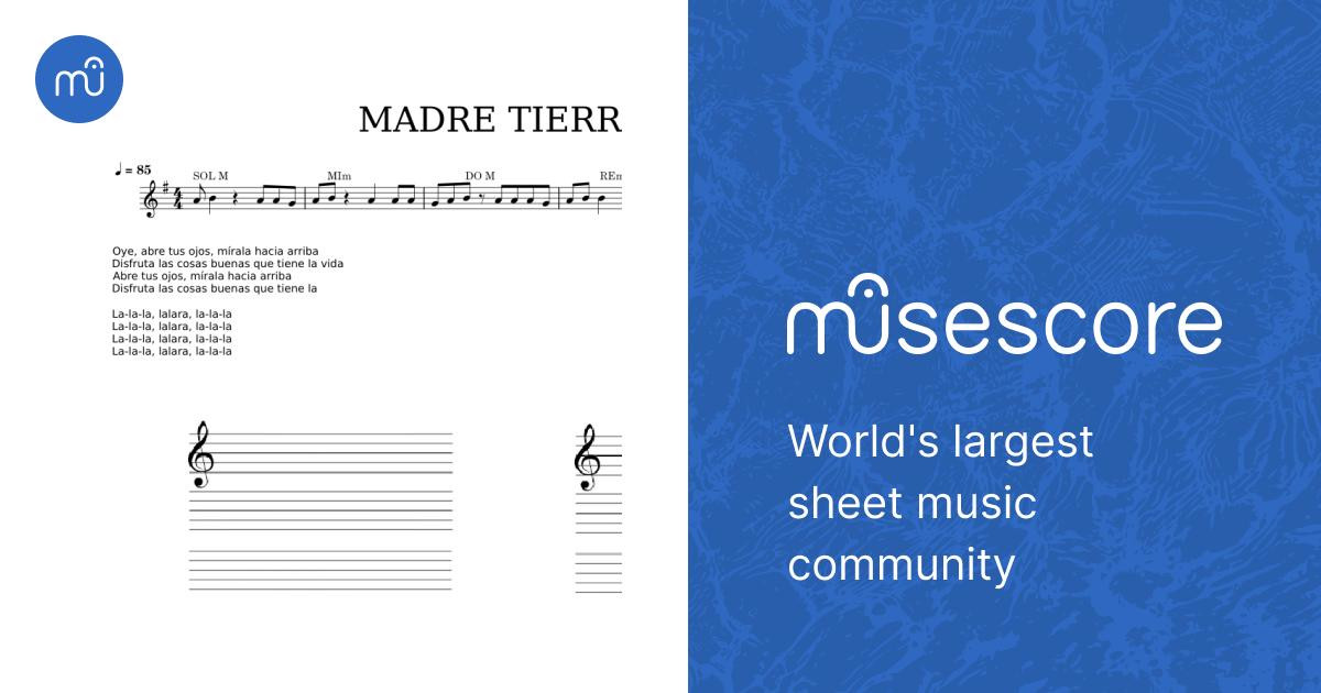 Madre tierra oye – Chayanne MADRE_TIERRA PARA 2º Sheet Music for Piano ...