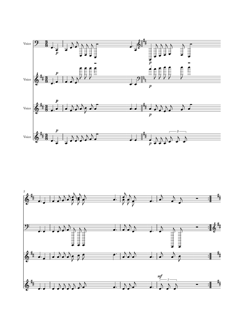 Chanter Sheet music for Vocals (Choral) | Musescore.com