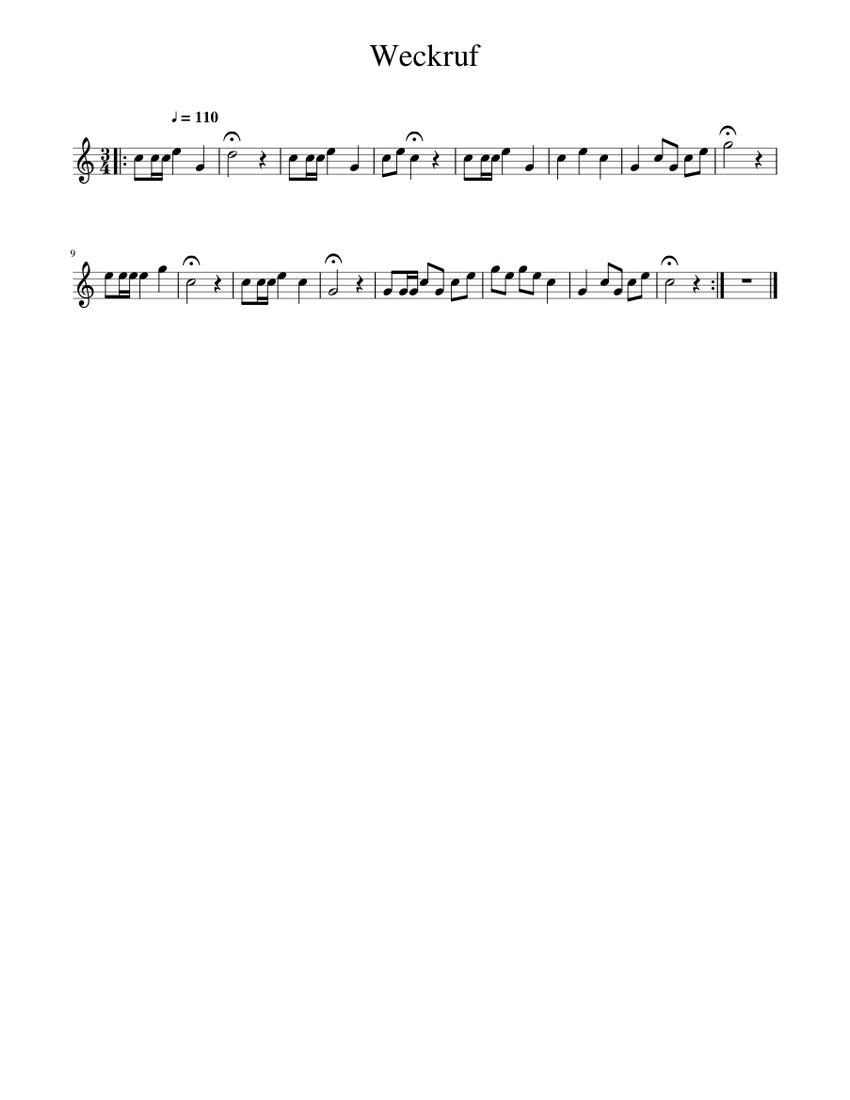 Weckruf Sheet Music for Trumpet in c (Solo) | MuseScore.com