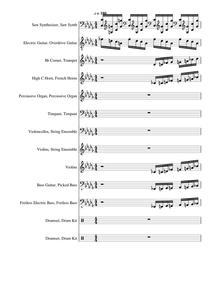 Pokémon X & Y - Battle! Trainer! Sheet music for Organ, Cornet, Timpani ...