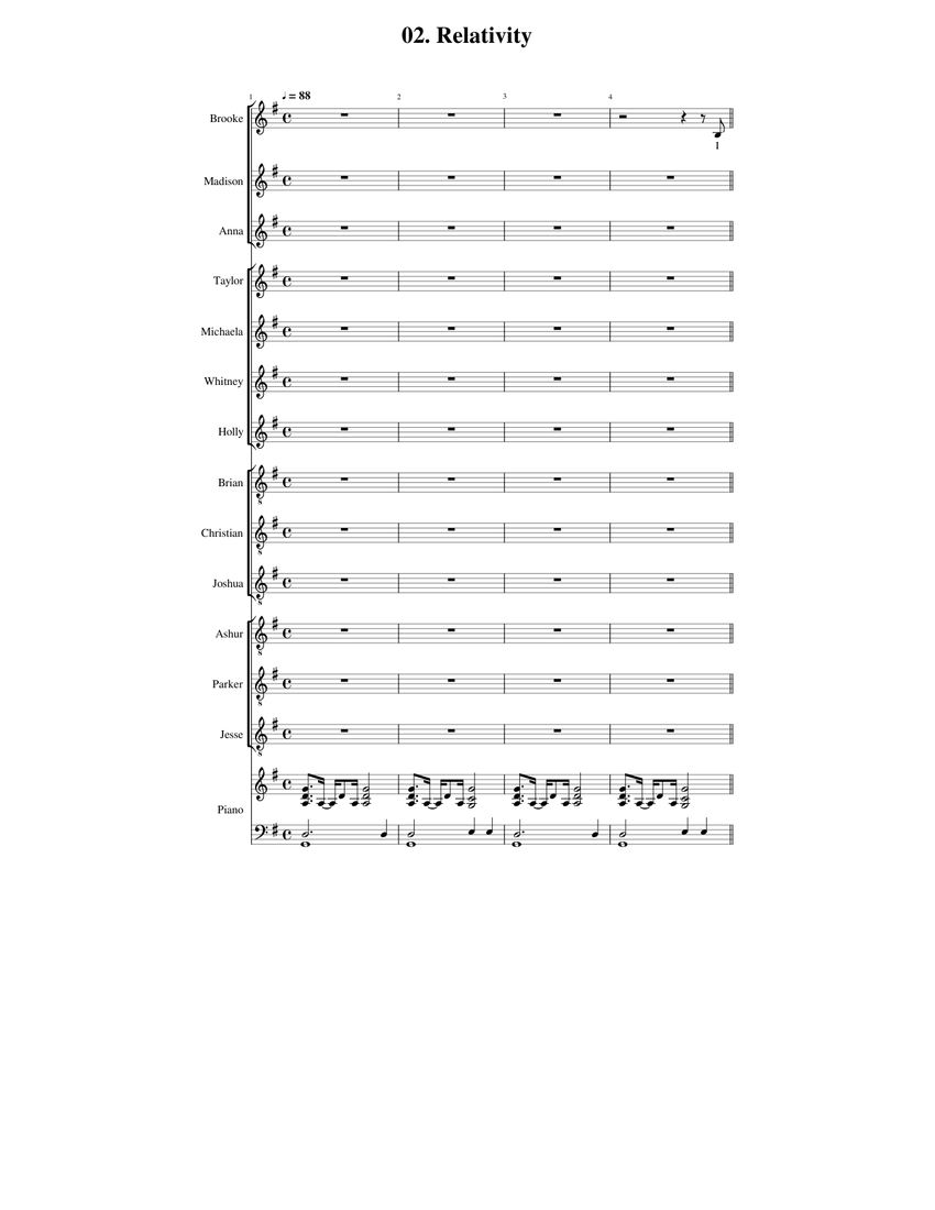 02 Relativity Sheet music for Piano, Vocals (Mixed Ensemble ...