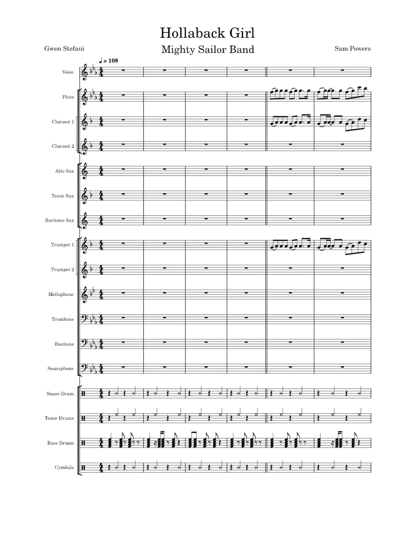 Hollaback girl – Gwen Stefani Hollaback Girl Sheet Music for Trombone ...