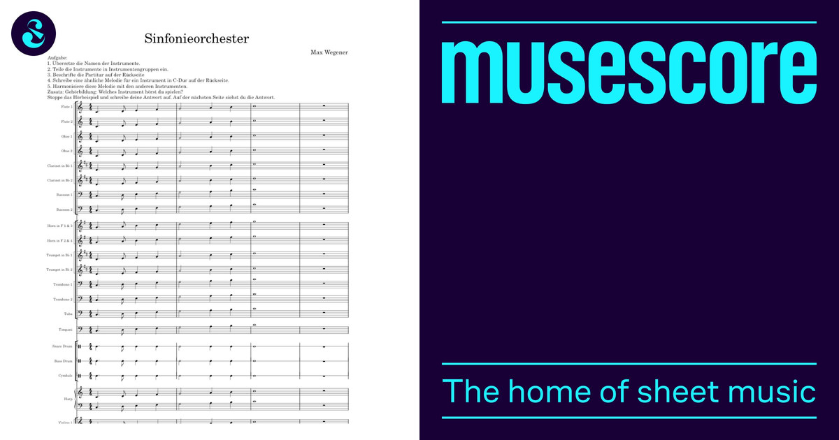 Sinfonieorchester Sheet Music for Trombone, Tuba, Flute, Oboe & more instruments (Mixed Ensemble ...