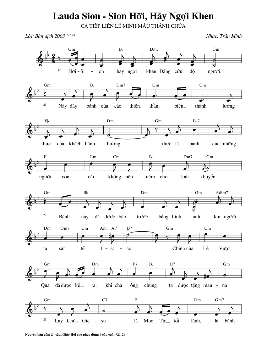 Lauda Sion - Sion Hỡi Sheet music for Piano (Solo) | Musescore.com