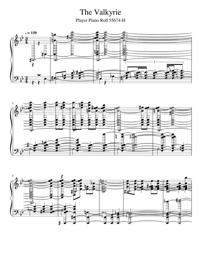 The Valkyrie Sheet music for Piano (Solo) | Musescore.com