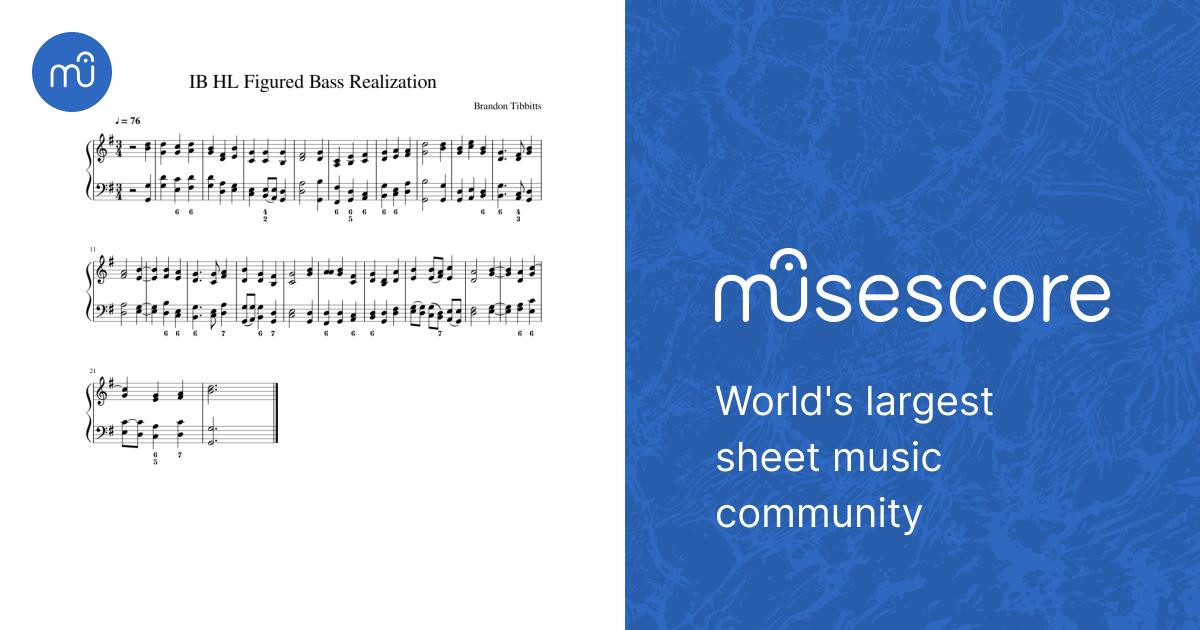IBHL Figured Bass realization Sheet music for Piano (Solo) | Musescore.com