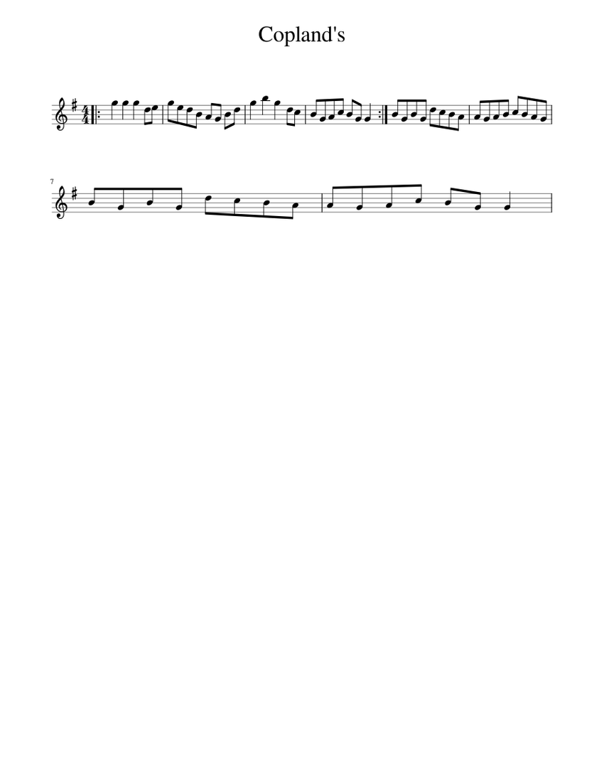 Copland's Sheet music for Piano (Solo) Easy | Musescore.com