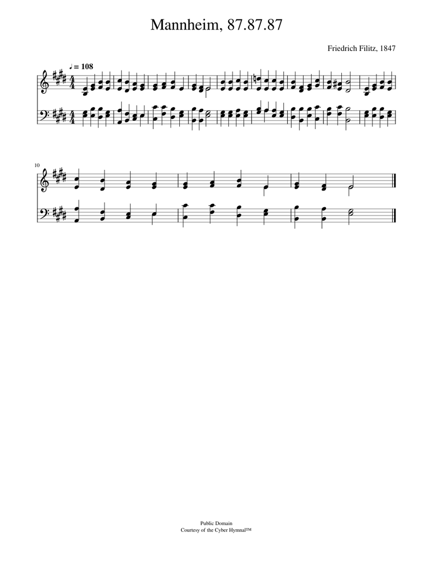 Lead us, heavenly father (edmeston) - Friedrich Filitz Sheet music for ...