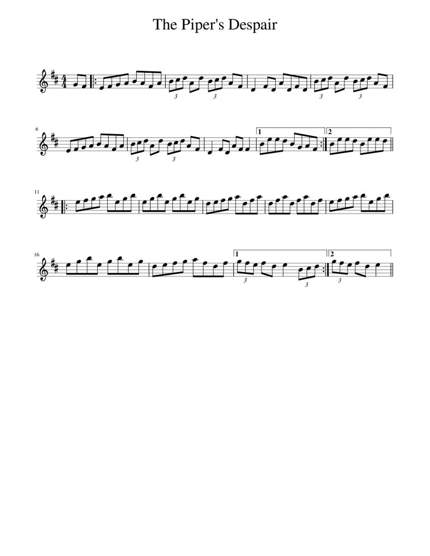 The Piper's Despair Sheet music for Piano (Solo) | Musescore.com