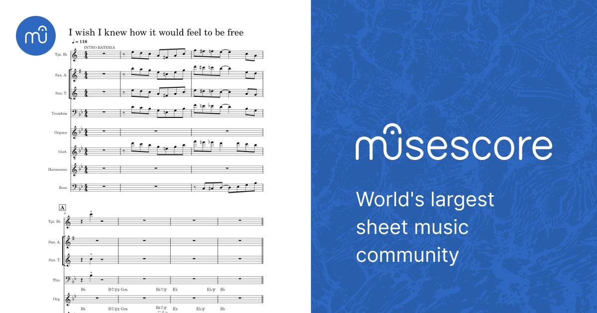 I wish i knew how it would feel to be free - Nina Simone Sheet Music for Trombone, Organ ...