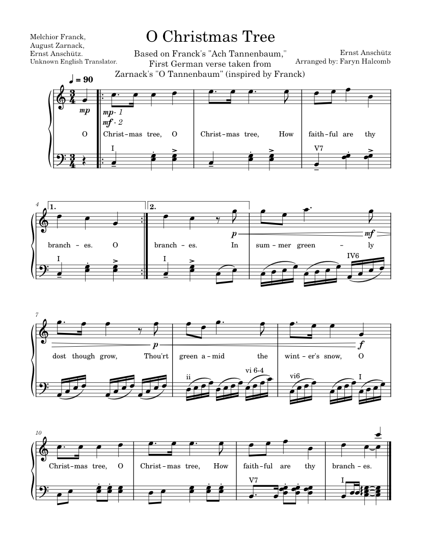 O Christmas Tree Sheet music for Piano (Solo) Easy | Musescore.com