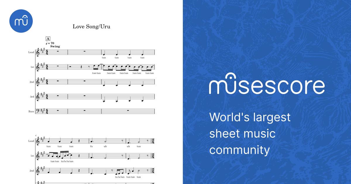 Love Song – Uru Sheet music for Piano, Bass guitar (Mixed Ensemble ...