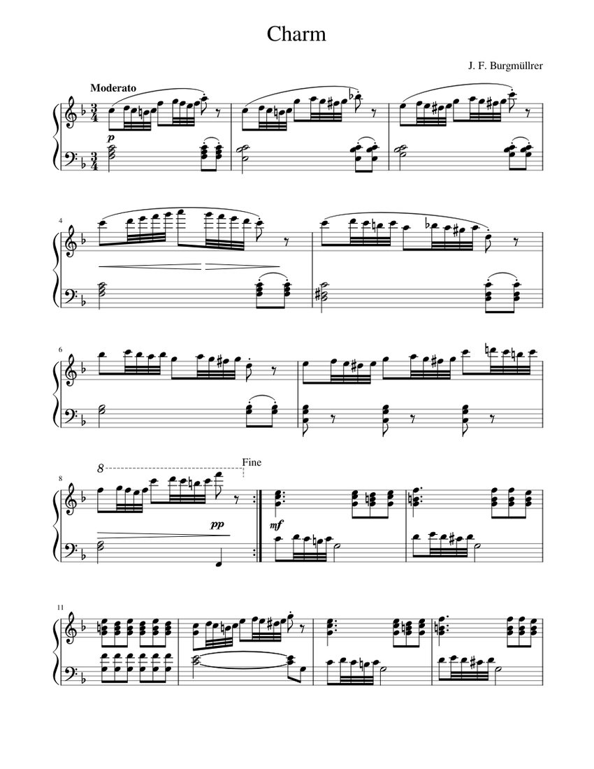 Charm Sheet Music for Piano (Solo) | MuseScore.com