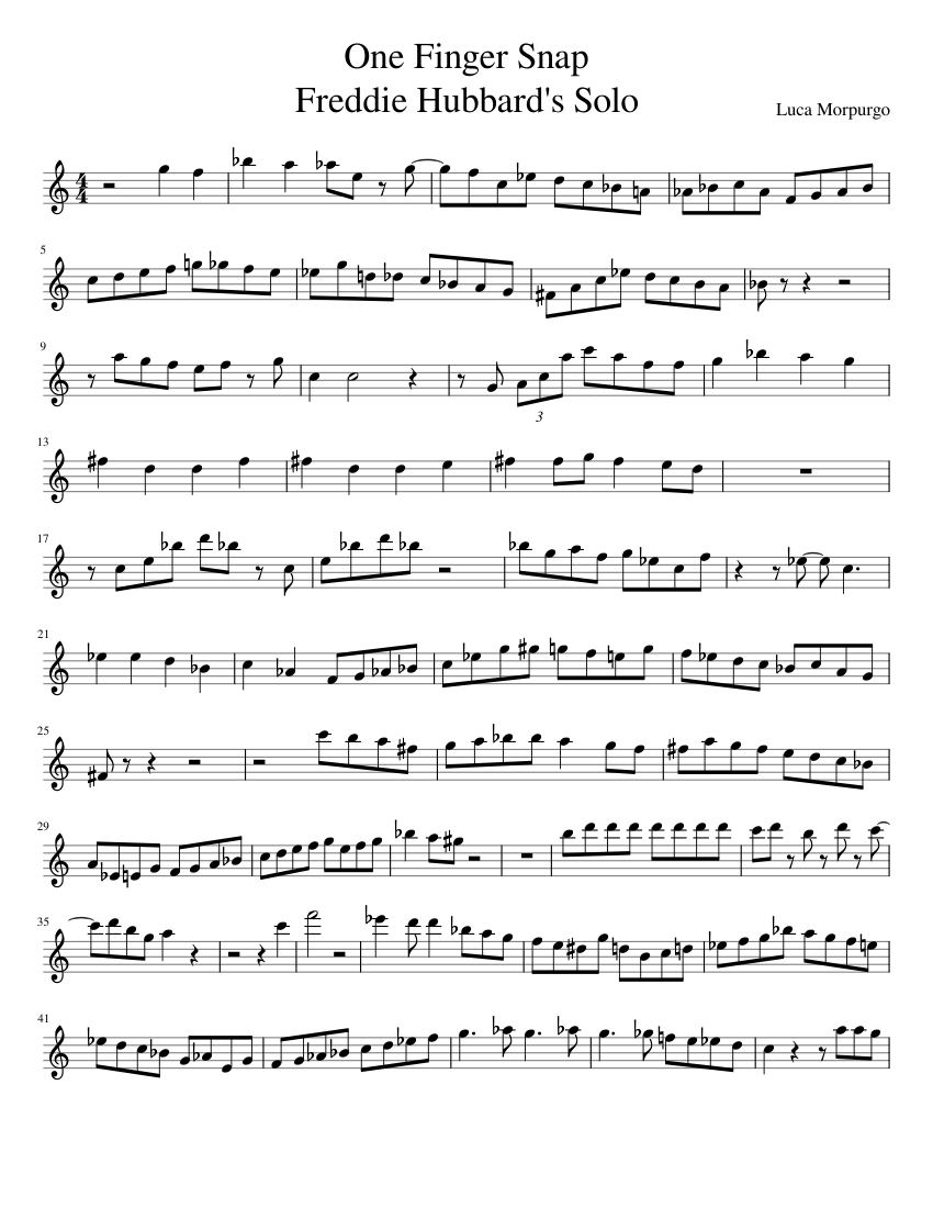 One Finger Snap Sheet Music for Piano (Solo) Easy | MuseScore.com