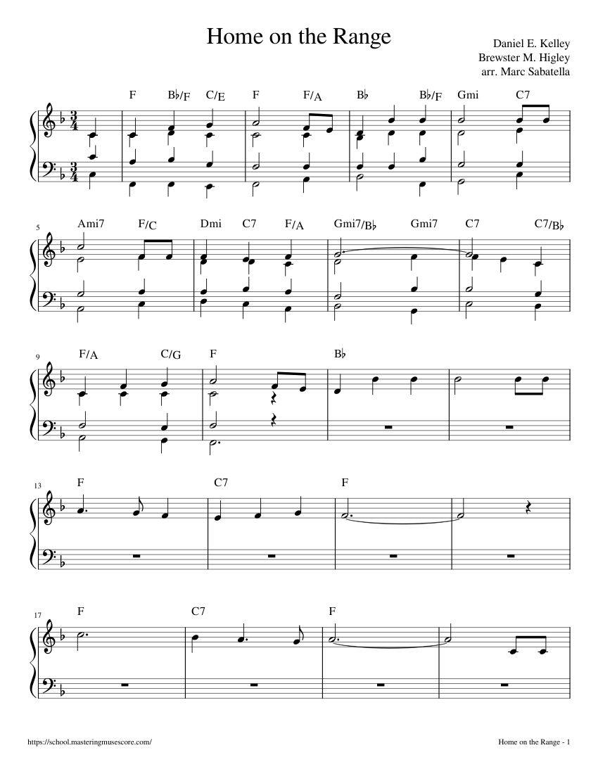 Demonstration: Home on the Range (SATB Arrangement) Sheet music for ...