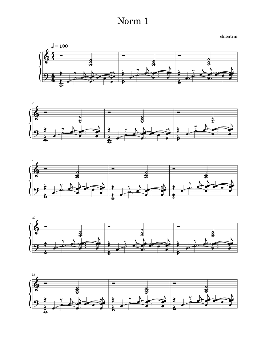 Norm 1 Sheet music for Piano (Solo) Easy | Musescore.com