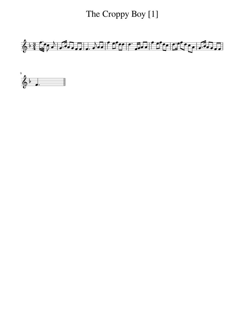 The Croppy Boy Sheet music for Piano (Solo) Easy | Musescore.com