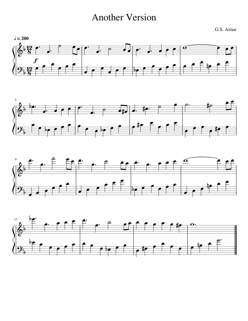 A short tune Sheet music for Piano (Solo) Easy | Musescore.com