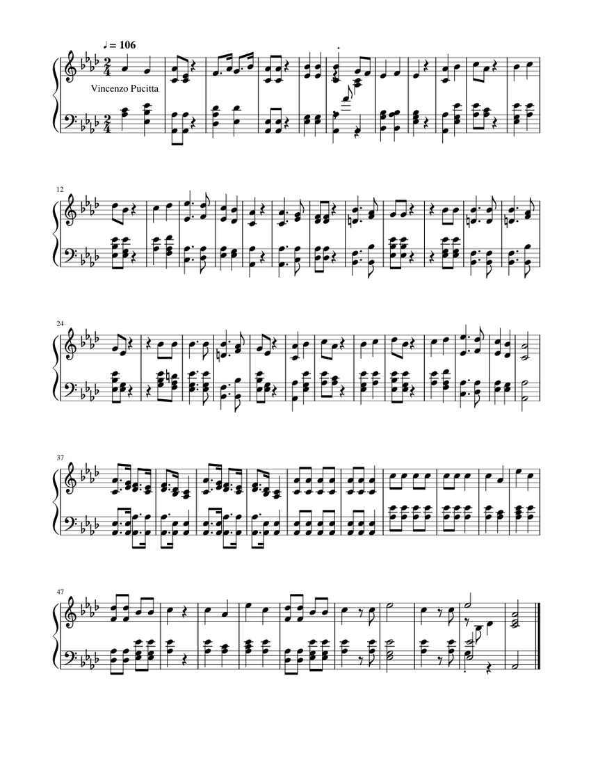Strike the cymbal, roll the tymbal - Vincenzo Pucitta Sheet music for ...