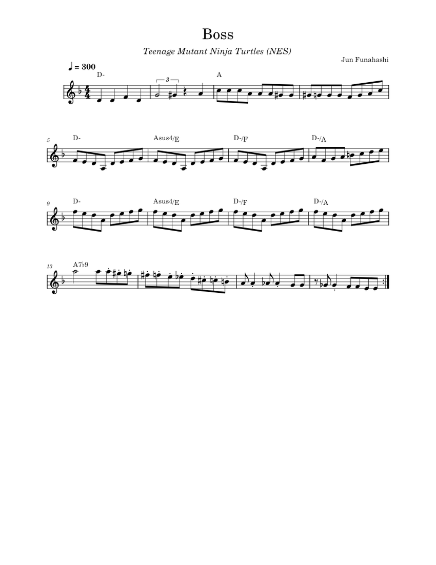 Boss – Jun Funahashi Sheet music for Piano (Solo) | Musescore.com