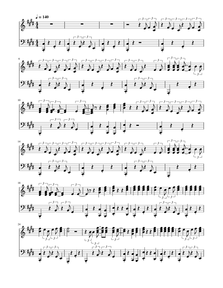 AJR - Bang! Sheet Music for Piano (Piano Duo) | MuseScore.com