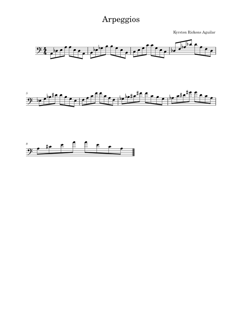 Arpeggios Sheet Music for Piano (Jazz Band) Easy | MuseScore.com