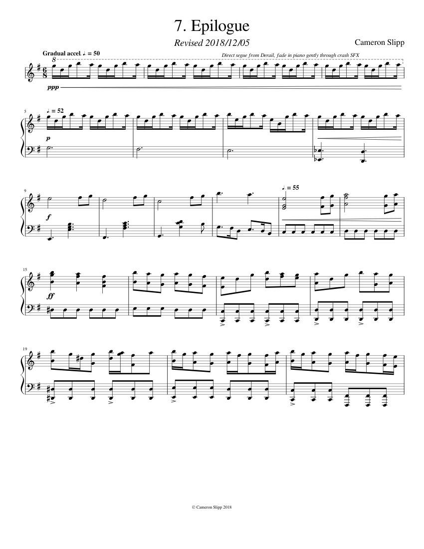 Epilogue - piano tutorial