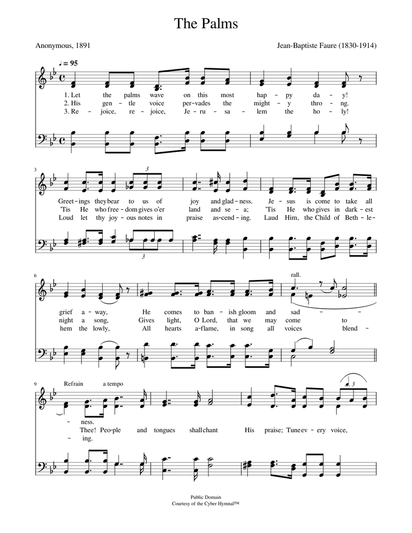 The palms - Jean-Baptiste Faure Sheet music for Piano (Piano Duo ...