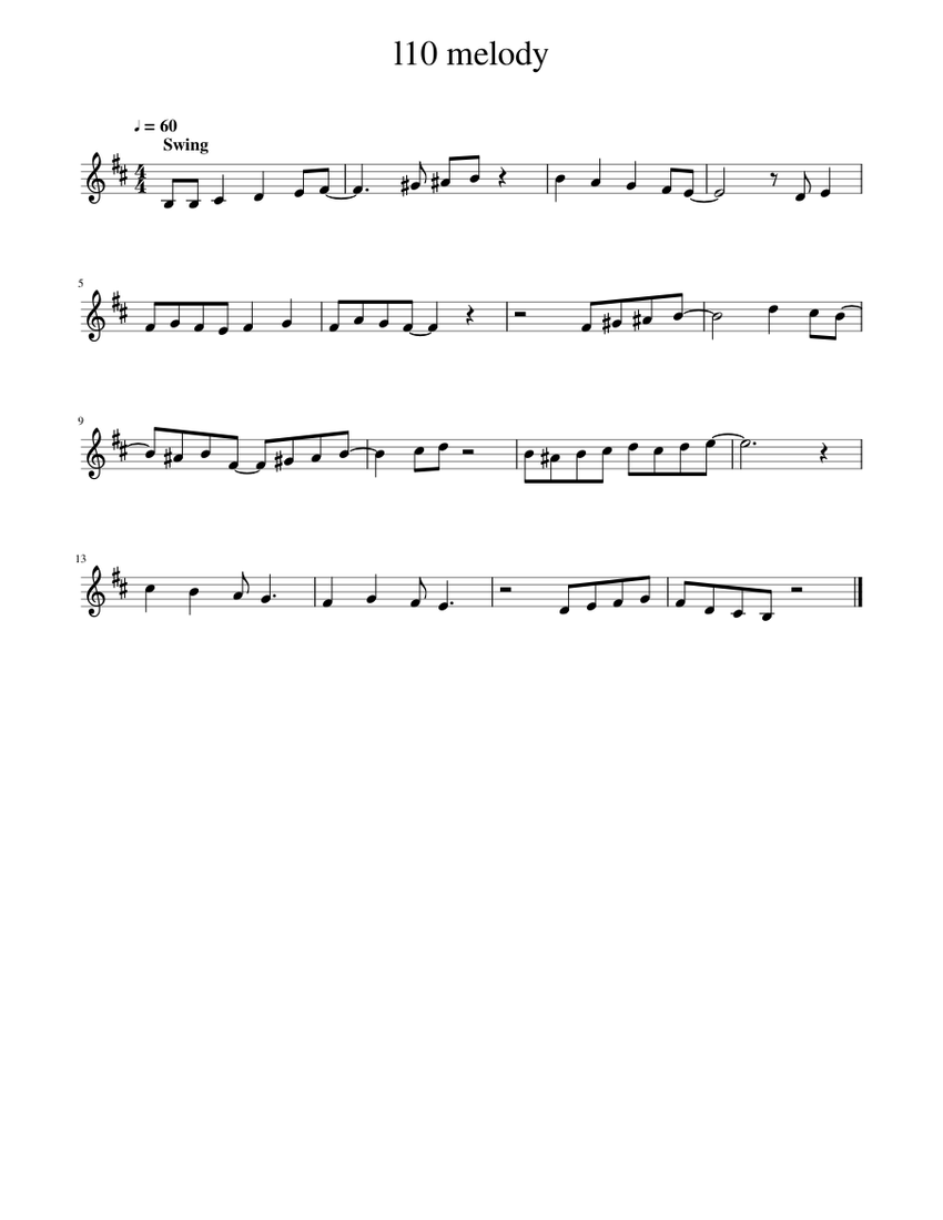 l10_melody Sheet music for Piano (Solo) Easy | Musescore.com