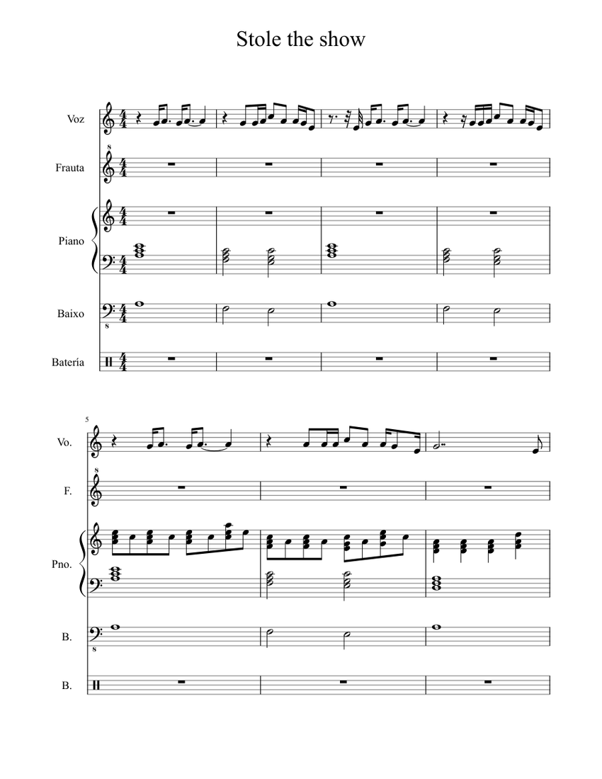 Stole_the_Show Sheet music for Piano (Solo) | Musescore.com