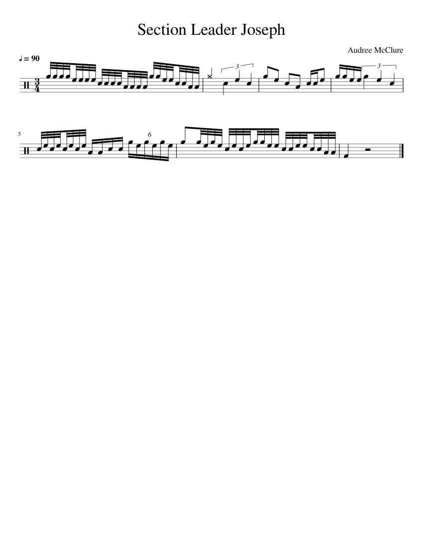 Section Leader Joseph Sheet music for Bass drum (Solo) | Musescore.com