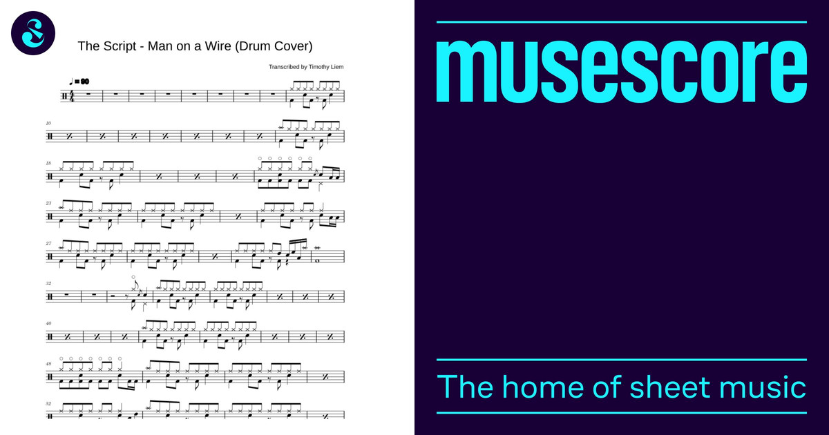 The Script - Man on a Wire (Drum Cover) Sheet music for Drum group ...