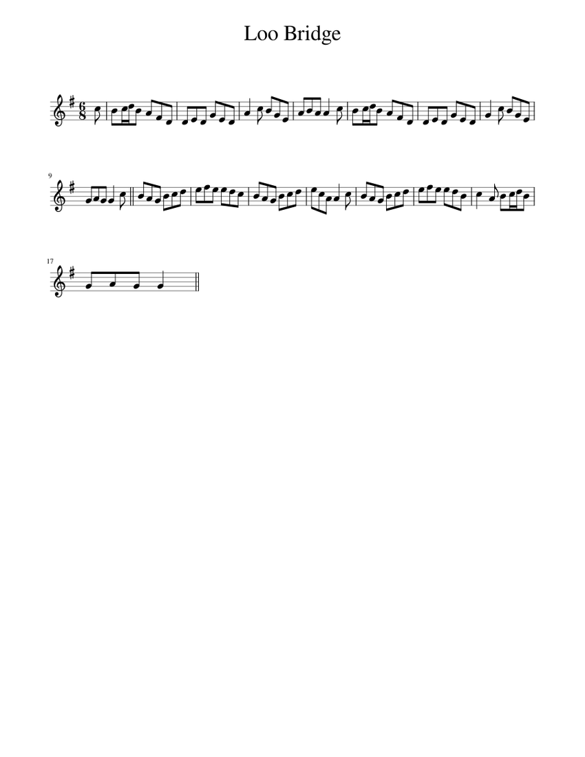 Loo Bridge Sheet Music for Piano (Solo) Easy | MuseScore.com