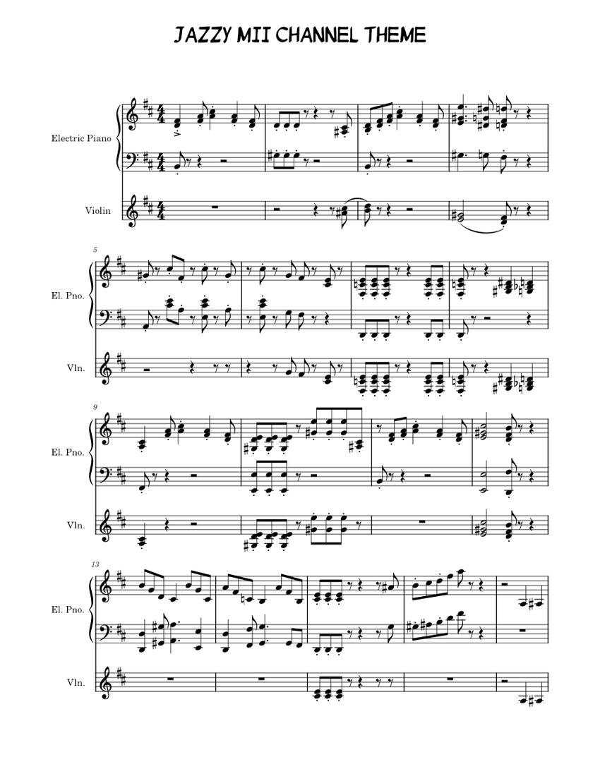 Nintendo wii - mii channel theme – Misc Computer Games jazzy mii ...