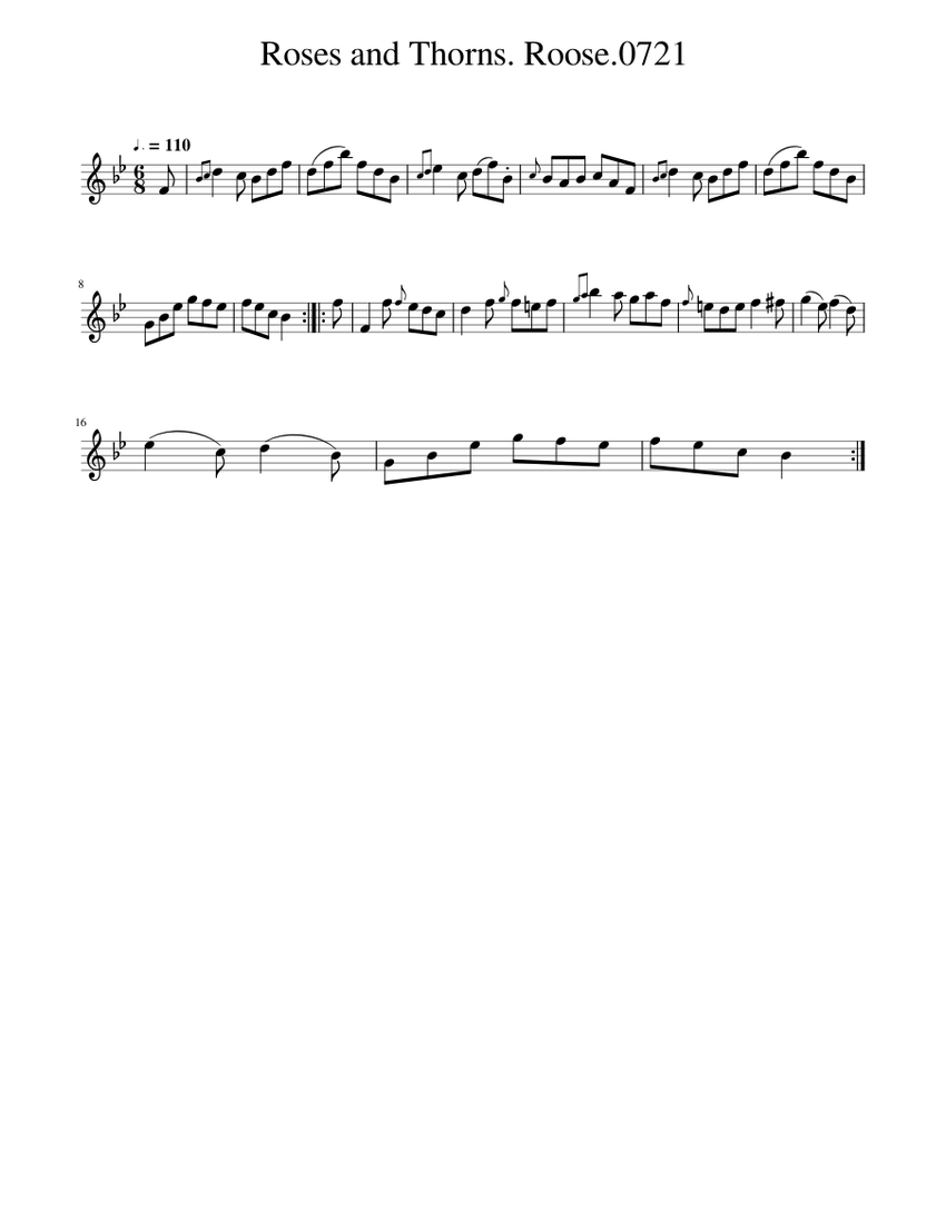 Roses and Thorns. Roose.0721 Sheet music for Piano (Solo) | Musescore.com