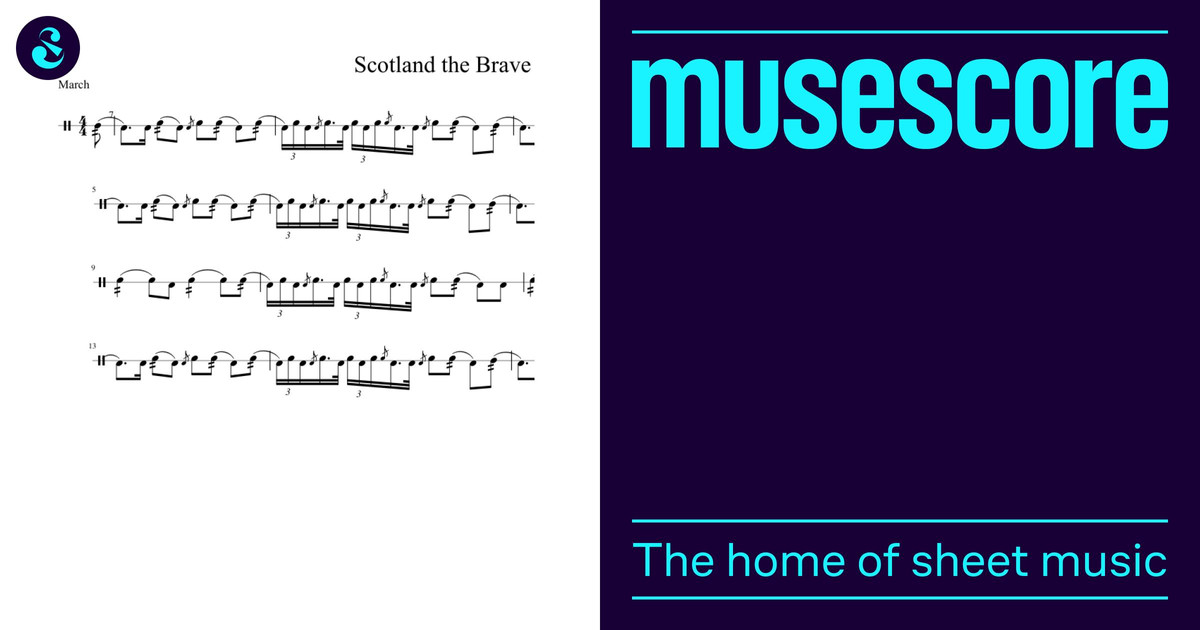 Scotland the Brave Sheet Music for Snare drum (Solo) | MuseScore.com