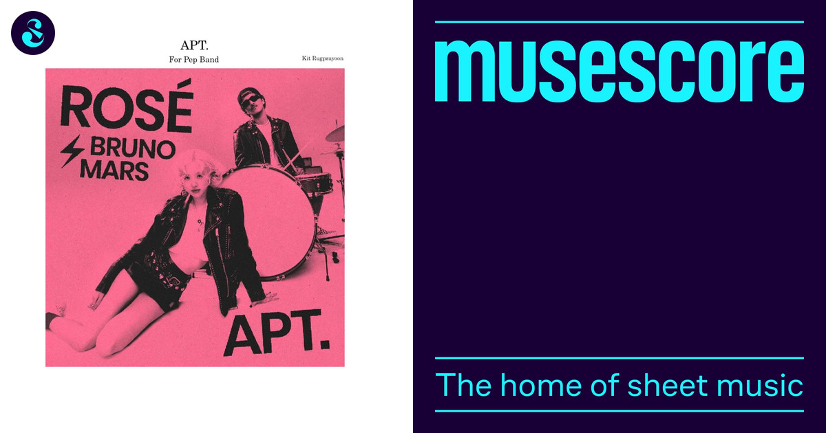 APT. – Rosé (BLACKPINK) Sheet music for Trombone, Tuba, Flute ...