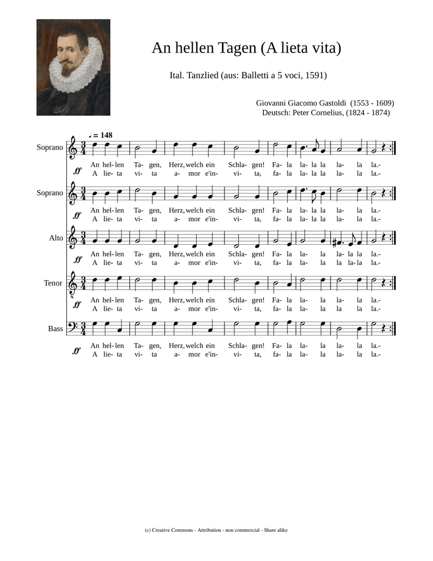 An_hellen_Tagen (instr) Sheet music for Bass guitar (SATB) | Musescore.com