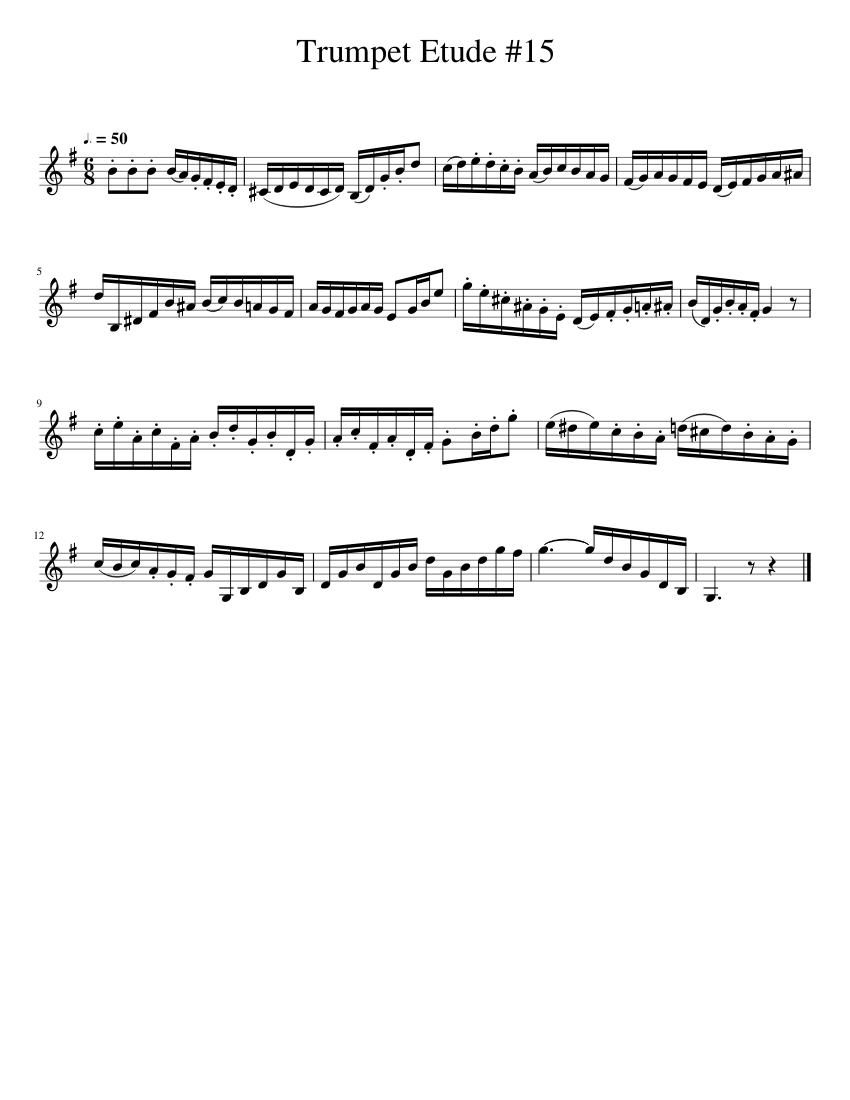 157918 Trumpet Etude #15 - piano tutorial