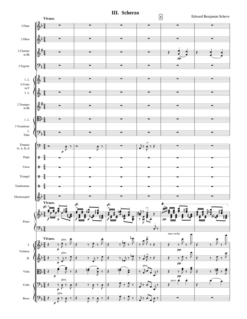 Edward Scheve - Piano Concerto, III. Scherzo Sheet Music for Piano ...