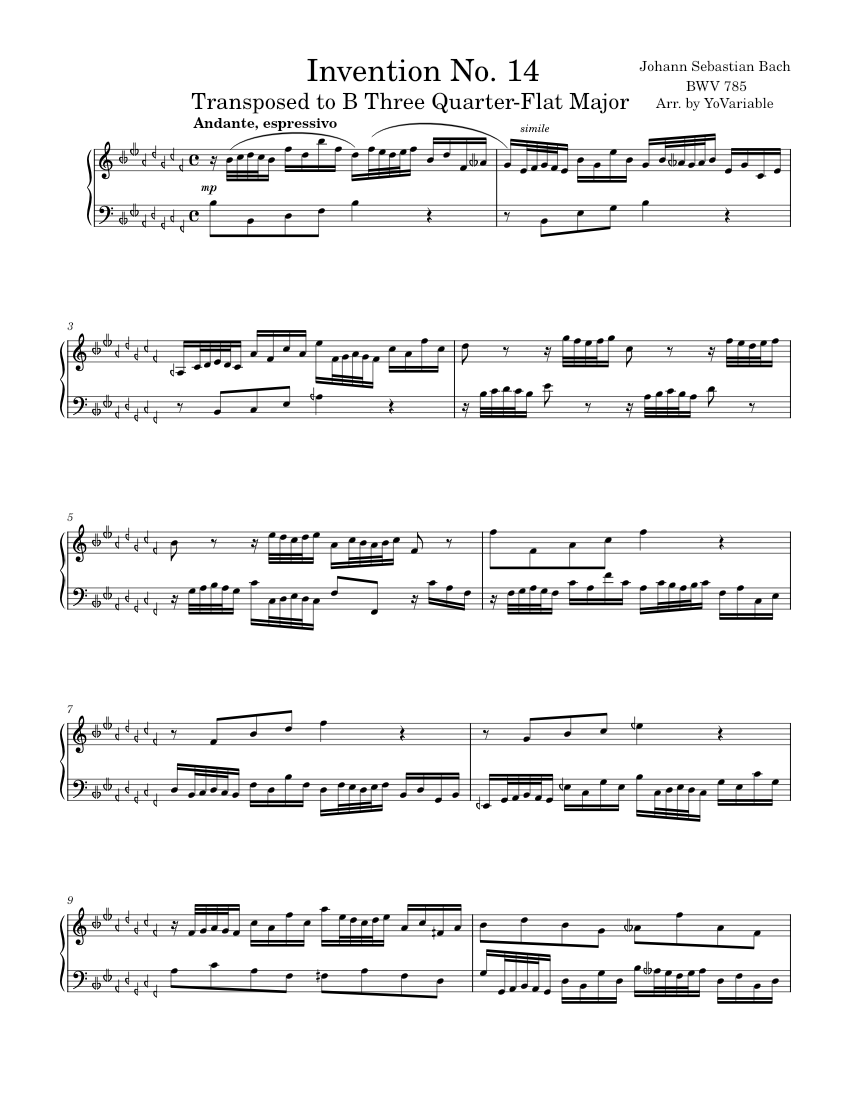 Invention in B-flat major, BWV 785 – Johann Sebastian Bach but in a ...