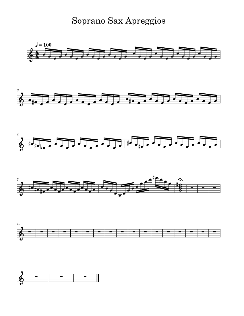 Soprano Saxophone Arpeggios – chanblertheguy Soprano Sax Apreggios ...