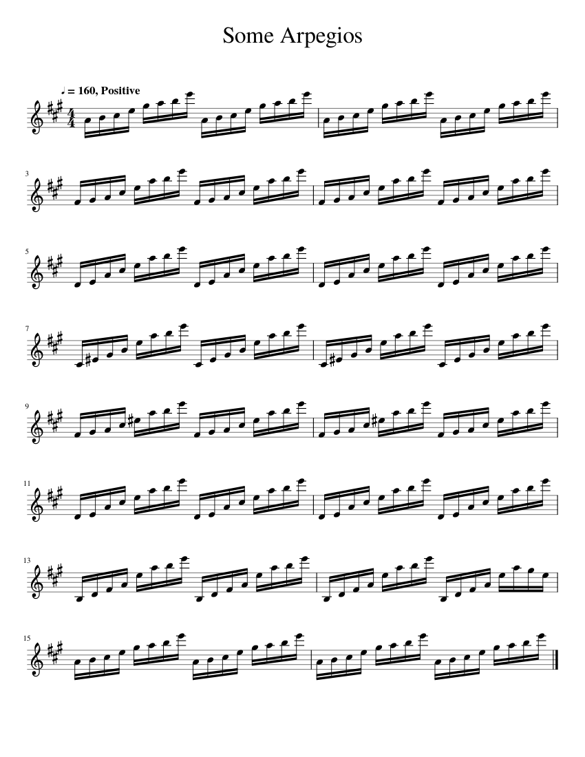 some arpeggios Sheet music for Piano (Solo) Easy | Musescore.com
