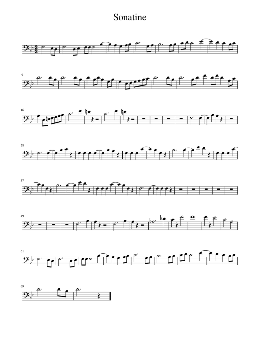 Sonatine latest Sheet Music for Trombone (Solo) | MuseScore.com