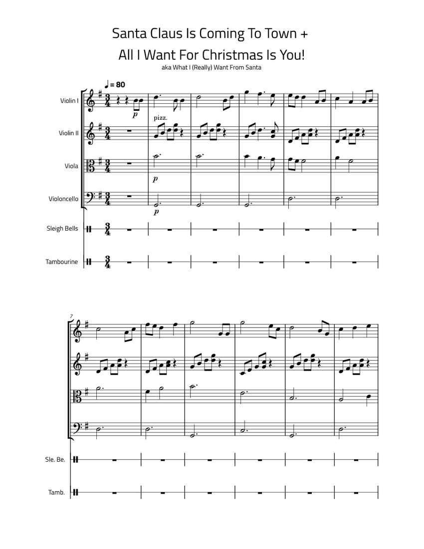 Santa Claus Is Coming To Town + All I Want For Christmas Is You, aka ...